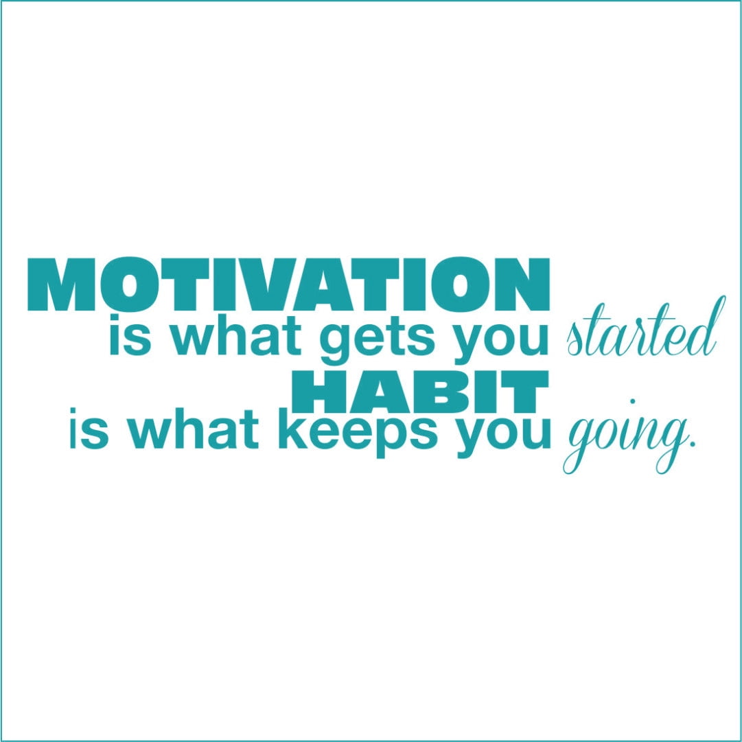 Motivation is What Gets You Started, Habit is.. Vinyl Quote - Medium ...