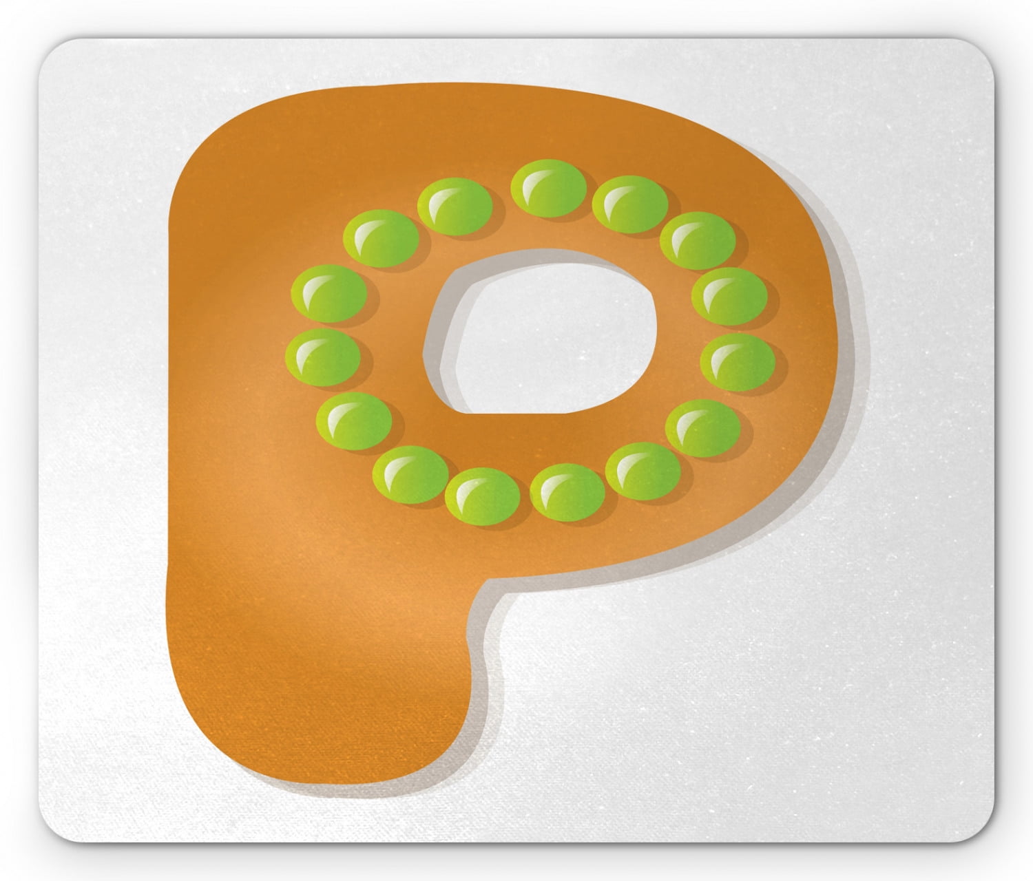 Christmas Alphabet Mouse Pad, Baked Gingerbread Biscuit Like Letter P ...