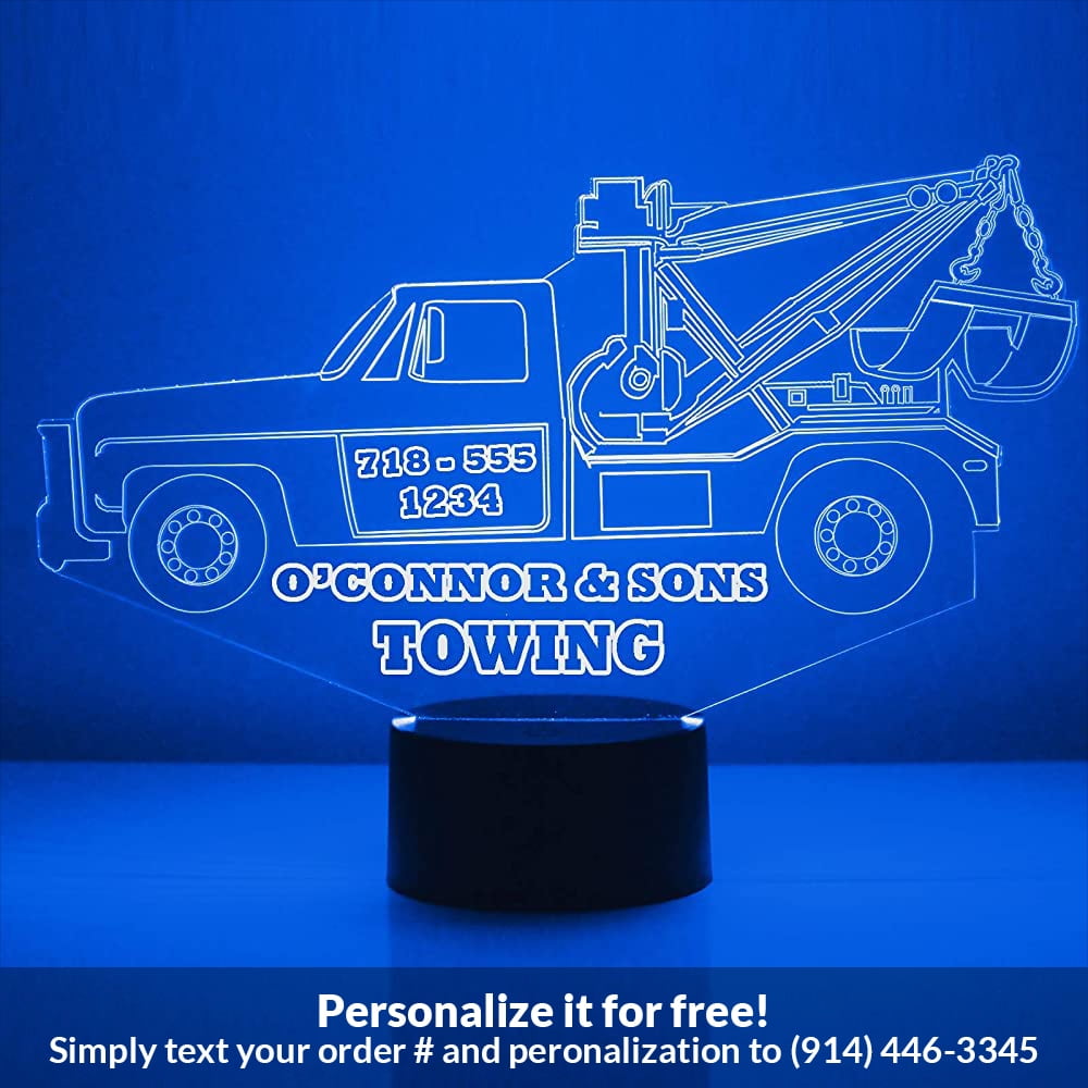 Mirror Magic Store Tow Truck Color Changing Personalized LED Light with ...