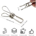 100 Pack Laundry Clothes Pins, Stainless Steel Clothesline Clips for ...