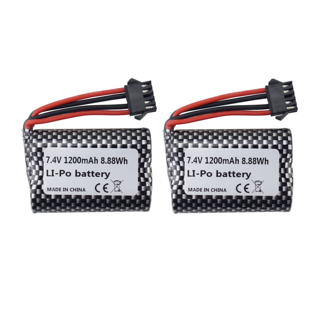 Fytoo 2PCS 7.4V 1200mAh Lithium Battery For R208 R308 2008 RC Ship High ...