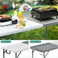 Dextrus 6Ft Portable Folding Grill Table, 2-in-1 Design, Outdoor BBQ ...