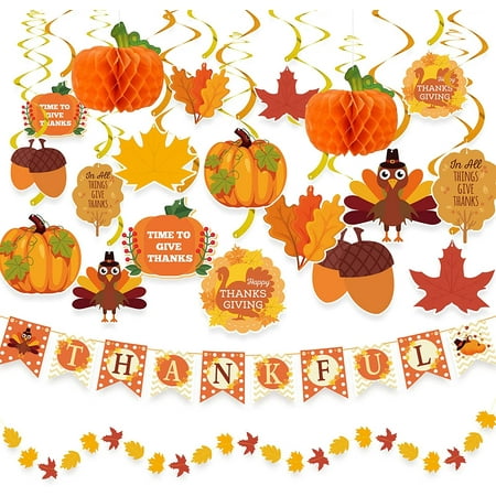 Upgraded Thanksgiving Party Decorations Kit，Pack of Pre-Assembled ...