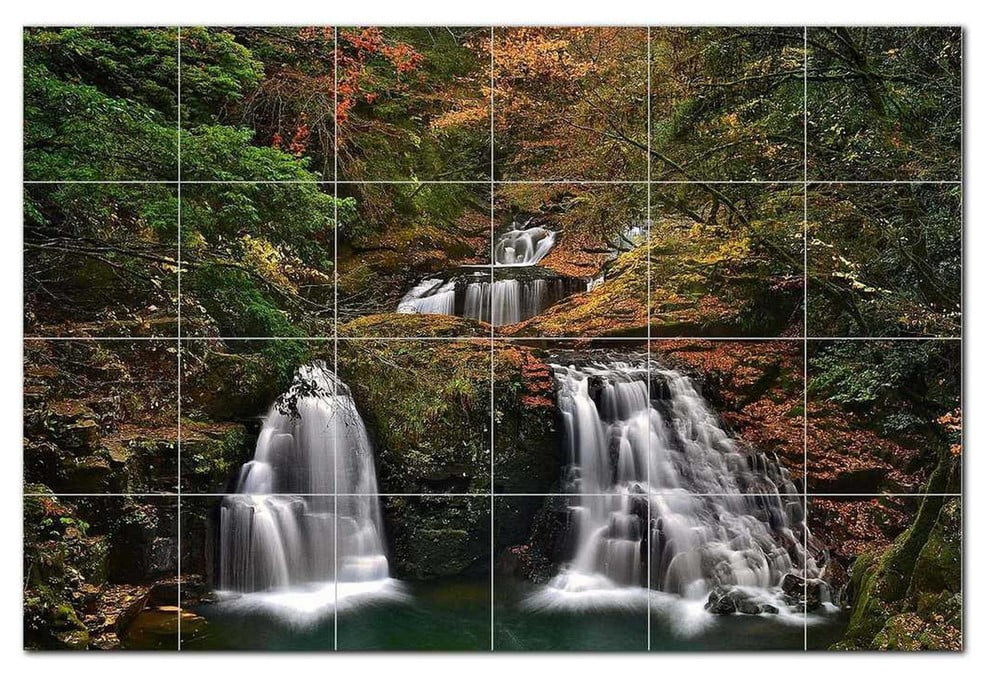 Waterfalls Ceramic Tile Mural Kitchen Backsplash Bathroom Shower ...