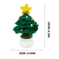 Twfbrm 6.3" Crochet Mini Christmas Tree Table Top Small Christmas Tree ...