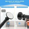 Adjustable Long Tension Curtain Rod 31-112 Inch Black, No Drilling or ...