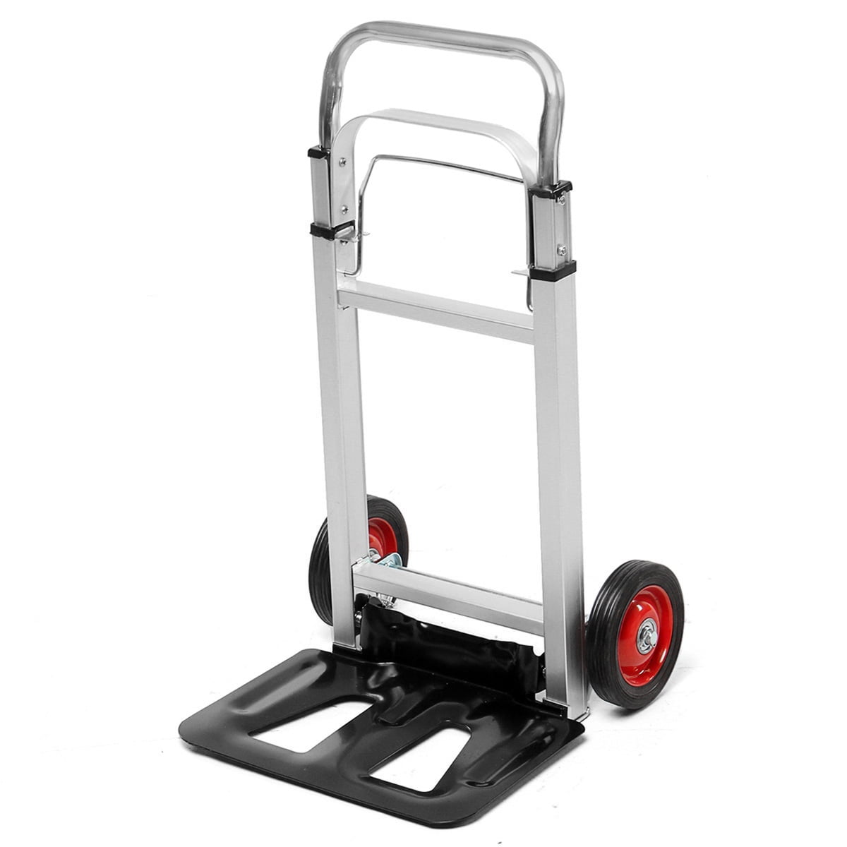Foldable Aluminium Luggage Dolly Push Hand Truck Trolley Cargo Wheels ...