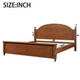 Alvantor Queen Bed Frame, Wooden Bed with Arched Headboard Classic ...
