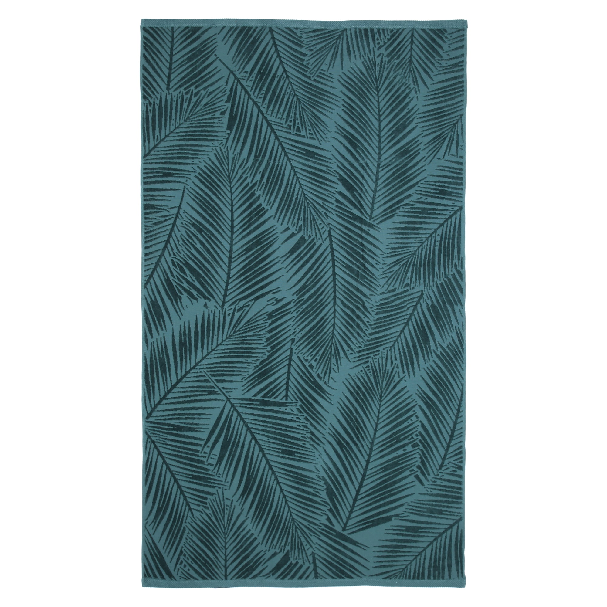 Click here for Hometrends Cotton Beach Towel  Sculpted Palm Blue... prices
