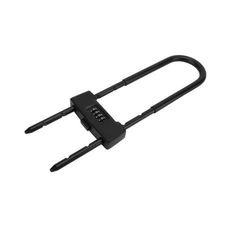 4 Digits Combination Lock, Solid Steel U Lock Zinc Alloy Password For ...