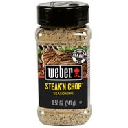 Weber Steak 'N Chop Seasoning for Beef and Pork, Premium Spices Blend, Gluten Free, 6 oz ...