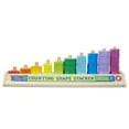 Melissa & Doug Counting Shape Stacker - Wooden Educational Toy With 55 ...