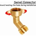 HRTGFD-2PCS Brass 3/4" GHT Threaded 45°Elbow Swivel Garden Hose ...