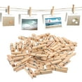 1 Set Photo Display Clips Wooden Clip Crafts Pictures Hanging Wooden ...