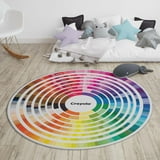 Crayola Color Wheel 6'7" Round Multicolor Area Rug by Well Woven ...