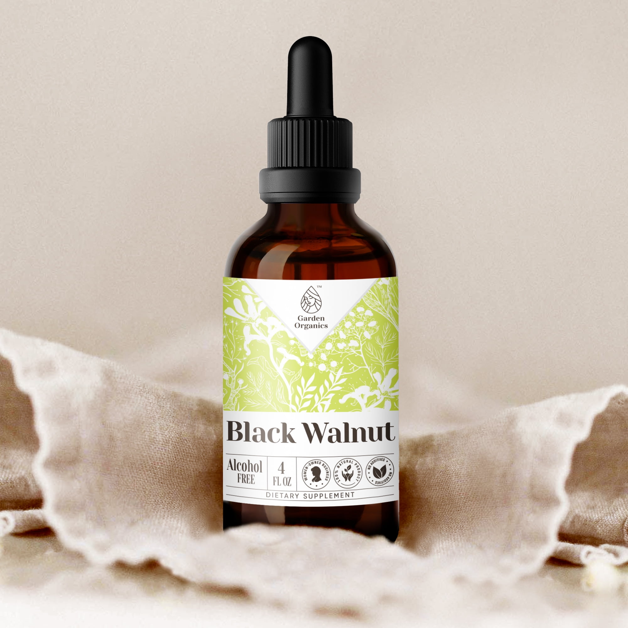 Garden Organics Black Walnut Tincture Alcohol-FREE Extract, Organic ...