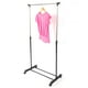 Ktaxon Adjustable Rolling Garment Rack Single Hanging Bar Clothes ...