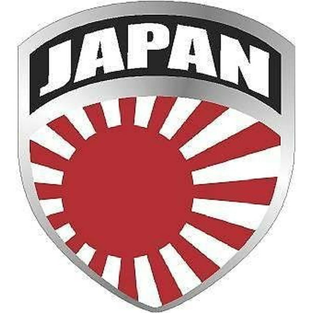 Japan Japanese Rising Sun Flag Shield Decal Badge Car Motorcycle Decal ...