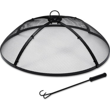 SKYSHALO Spark Guard for Firepits, 36" Wide, Circular Outdoor Fireplace ...