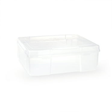 Storex Project Box for 12 x 12 Scrapbooking Paper, Transparent Red, 5 ...