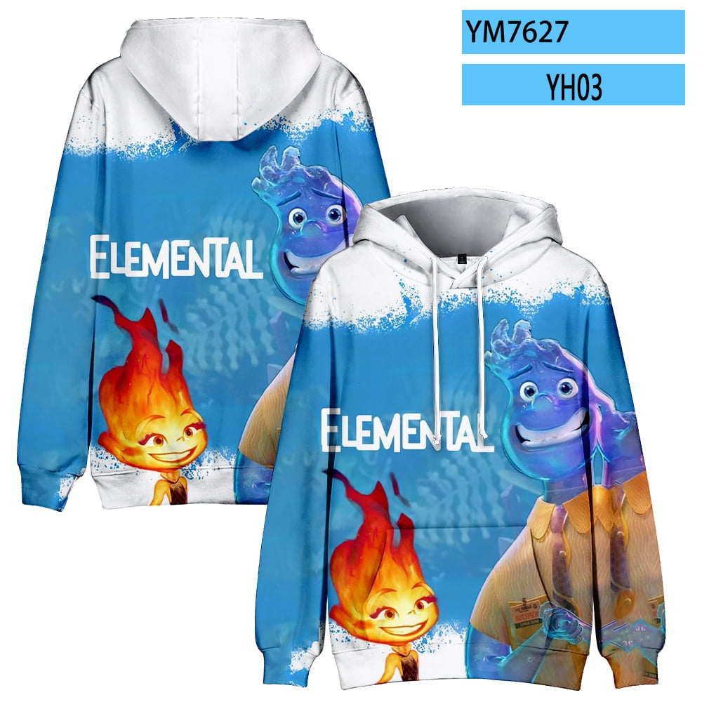 Elemental Hoodies Funny Animated Movies Sweatshirts Hip Hop Clothing ...