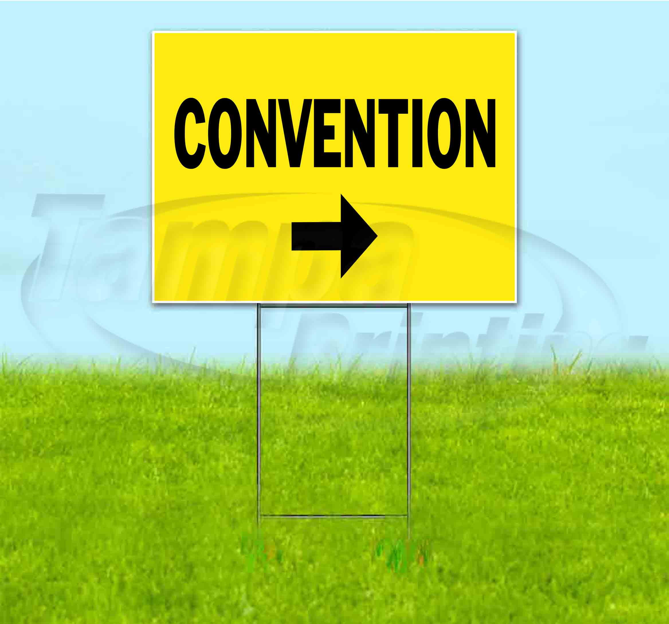 Convention Right (18" x 24") Yard Sign, Includes Metal Step Stake ...