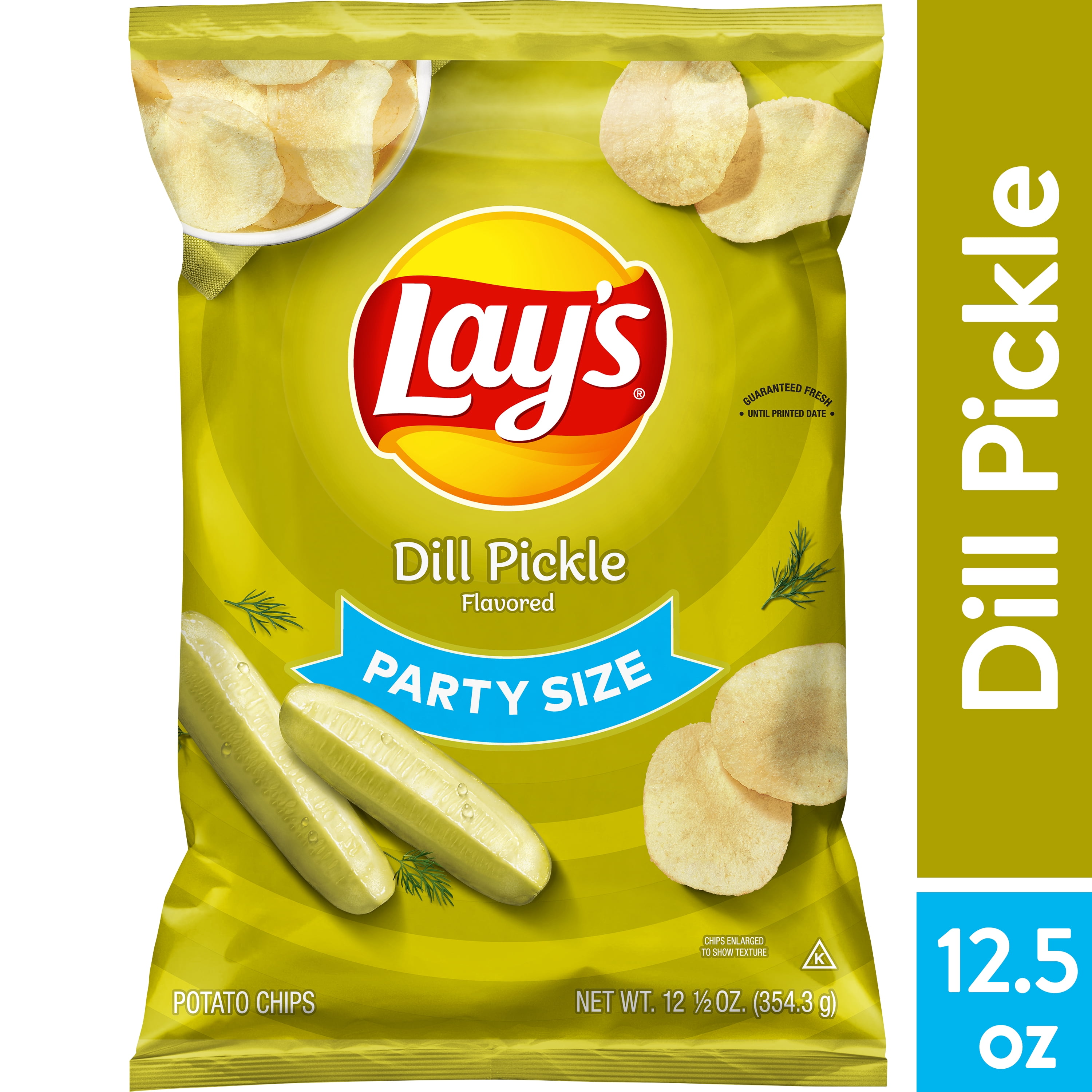 Lay's Dill Pickle Flavored Potato Chips, Party Size, 12.5 oz Bag ...