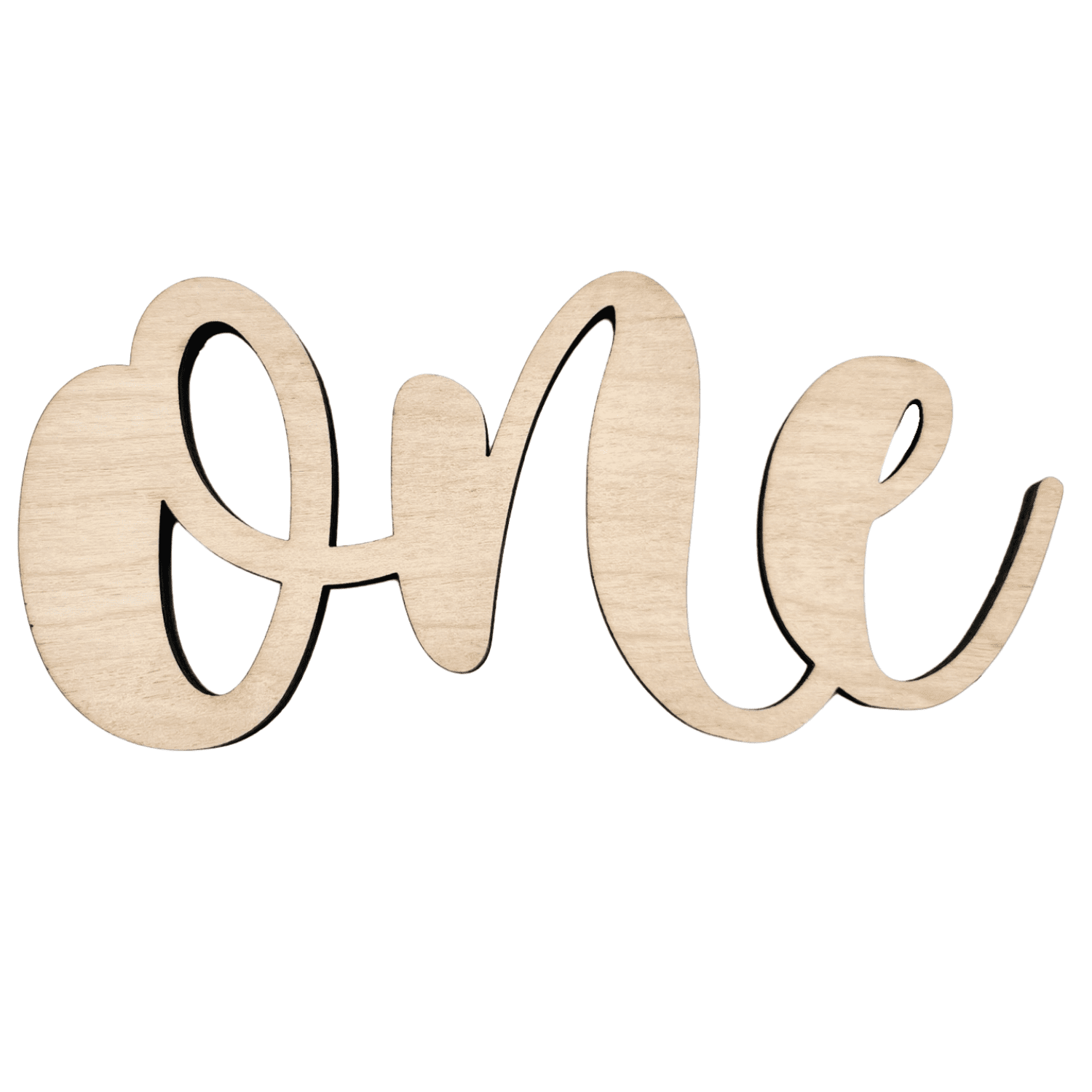 Krafty Supply Wood Number Word One, 2" Wide, 1/4" Birch, Wood Numbers ...