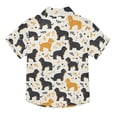 Dailycode Small Short Sleeve Button Down Shirts Dogs Outline and Paw ...