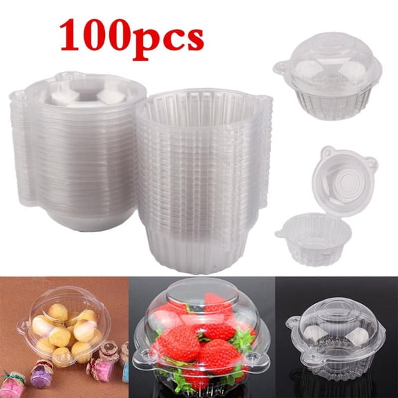 4 Sizes 50Pcs Disposable Plastic Clear Sauce Chutney Cups Boxes With ...