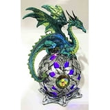 Elemental Jade Earth Firnen Dragon Perching On LED Gyrosphere Orb Night ...