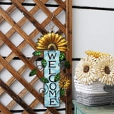 Metal Welcome Sign Daisy Hanging Signs for Front Door Indoor Outdoor ...