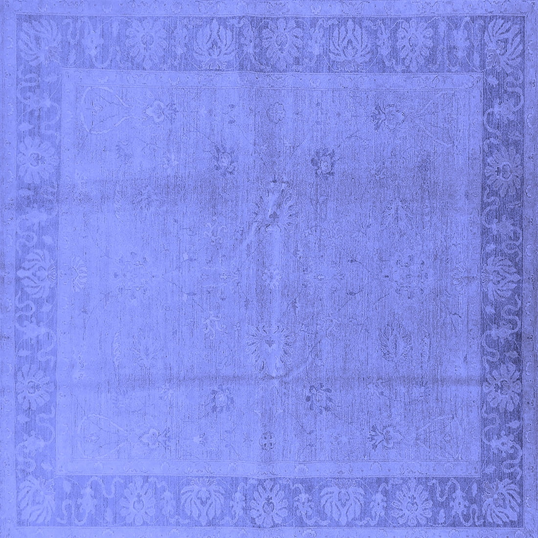 Ahgly Company Indoor Square Oriental Blue Traditional Area Rugs, 4 ...