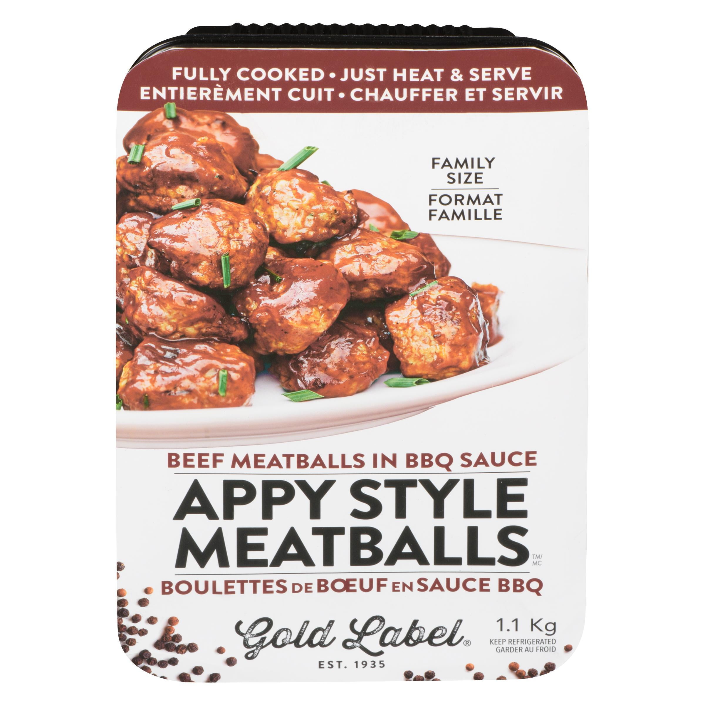 Gold Label Homestyle Classics Meatballs in BBQ sauce, 1.1 kg - Walmart.ca