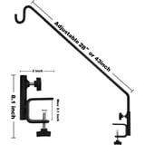 SNYNUXX Heavy Duty Deck Rail Pole Deck Hook, Extensible and Adjustable ...