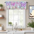 Boho Butterfly Valances for Windows Wildflowers Grass Floral Garden ...