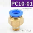 10pcs 4mm-16mm Copper Pneumatic Air Connector Adapter M5 1/8" 1/4" 3/8 ...