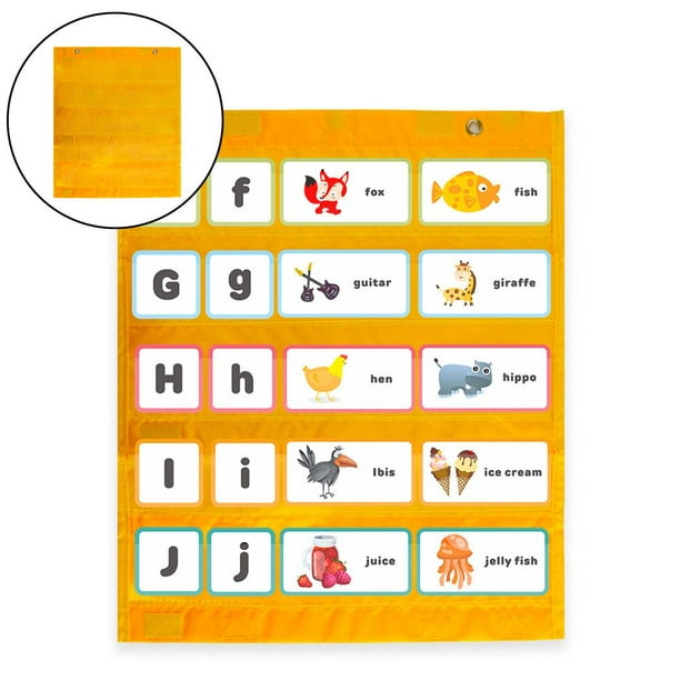 Schedule Pocket Chart Double-Sided Whiteboard Blackboard Hanging ...
