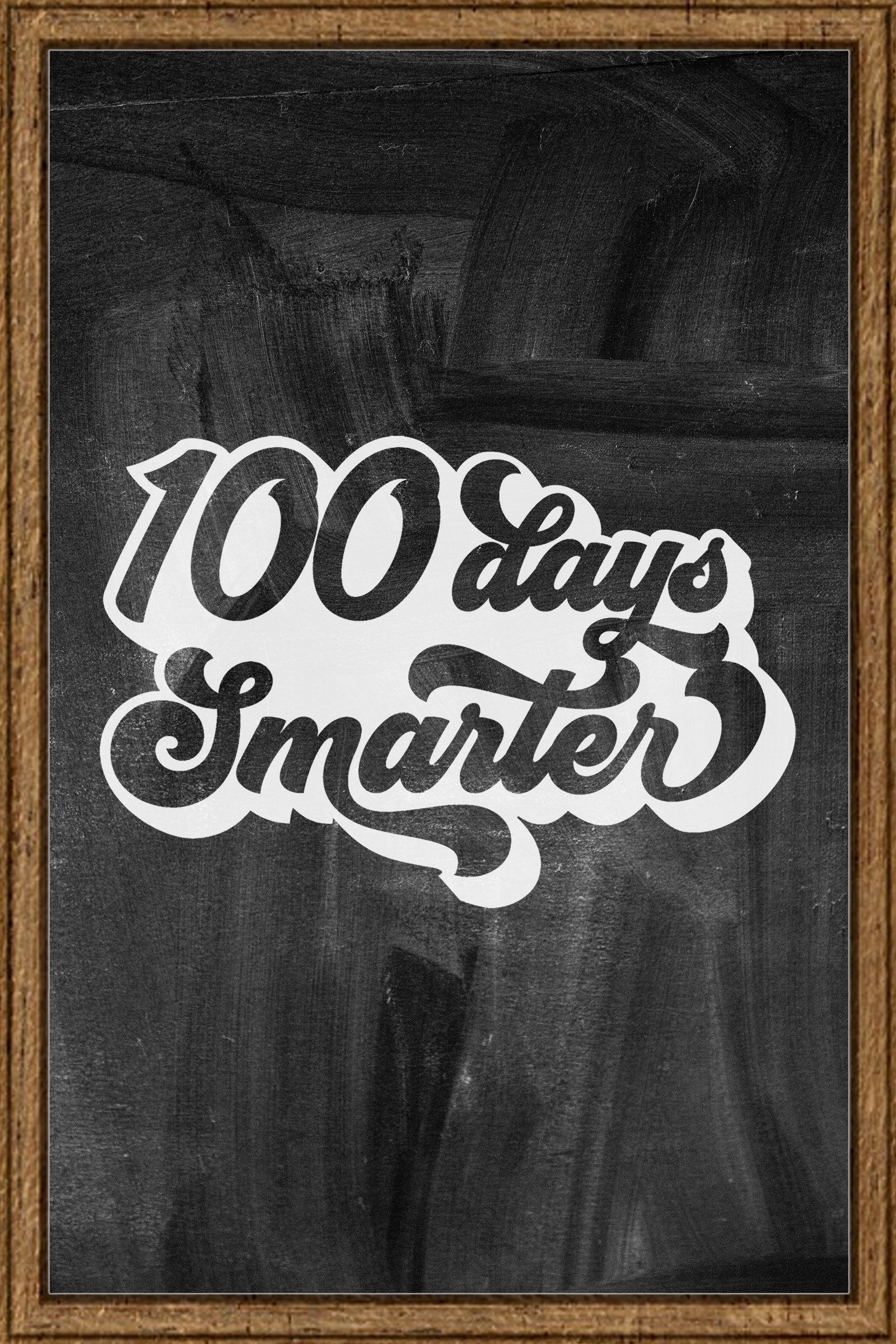 100 days smarter classic school lesson education student class Tin Sign ...