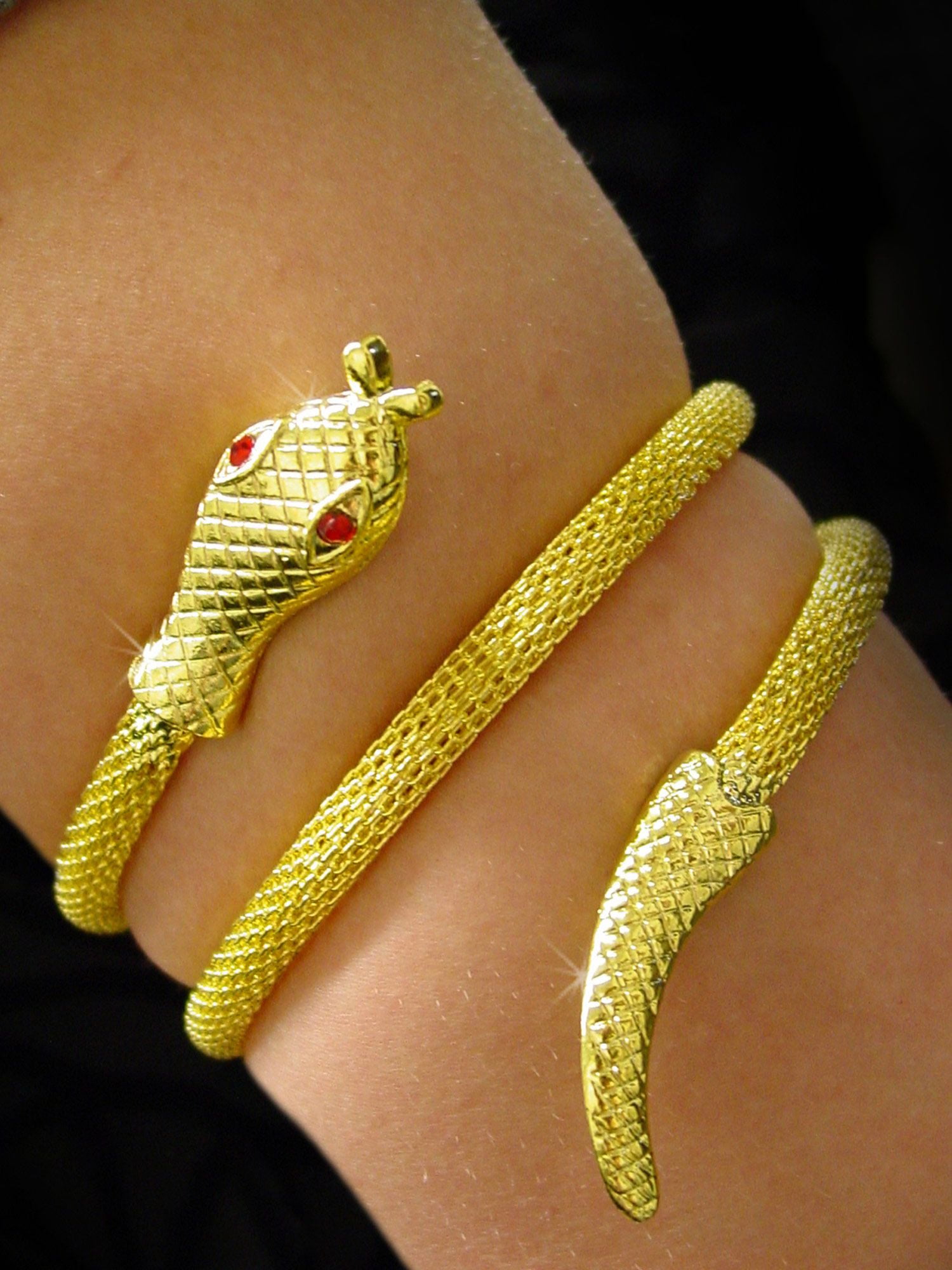 Western Fashion Inc. Adjustable Snake Armband Woven- Silver 980-SIL ...