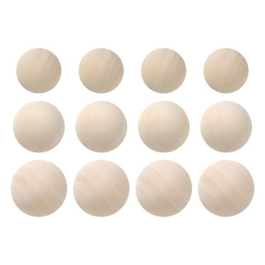 KOHAND 25 Pack 2 inch Round Wooden Balls, Natural Small Wood Craft ...