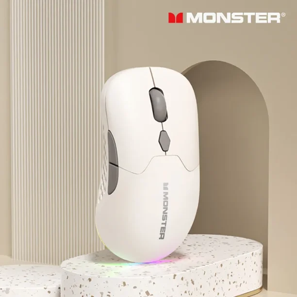 Monster KM4 2.4Ghz Wireless Mouse PC Bluetooth Gaming Mouse Laptop Type ...