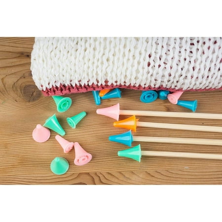 Knitting Needles Point Protectors - 100-Pack Needle Tip Stopper Covers ...