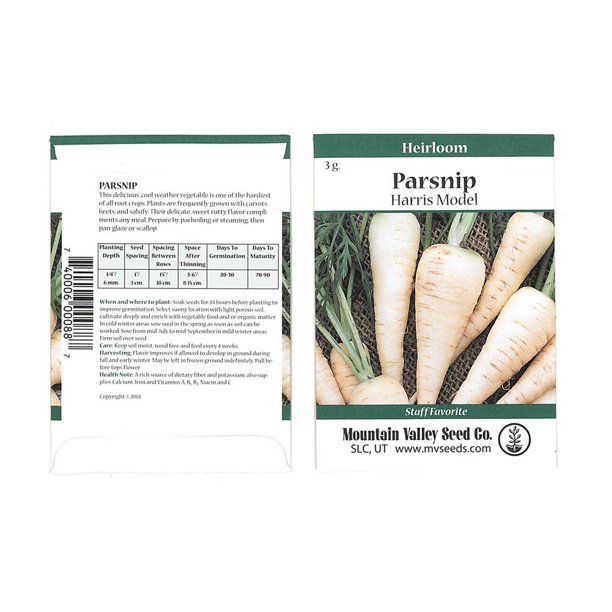 Harris Model Parsnip Garden Seeds - 3 Gram Packet 500 Seeds - Non-GMO ...