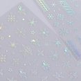 4pcs Winter Snowflake Nail Art Stickers - Self-Adhesive Christmas & New ...