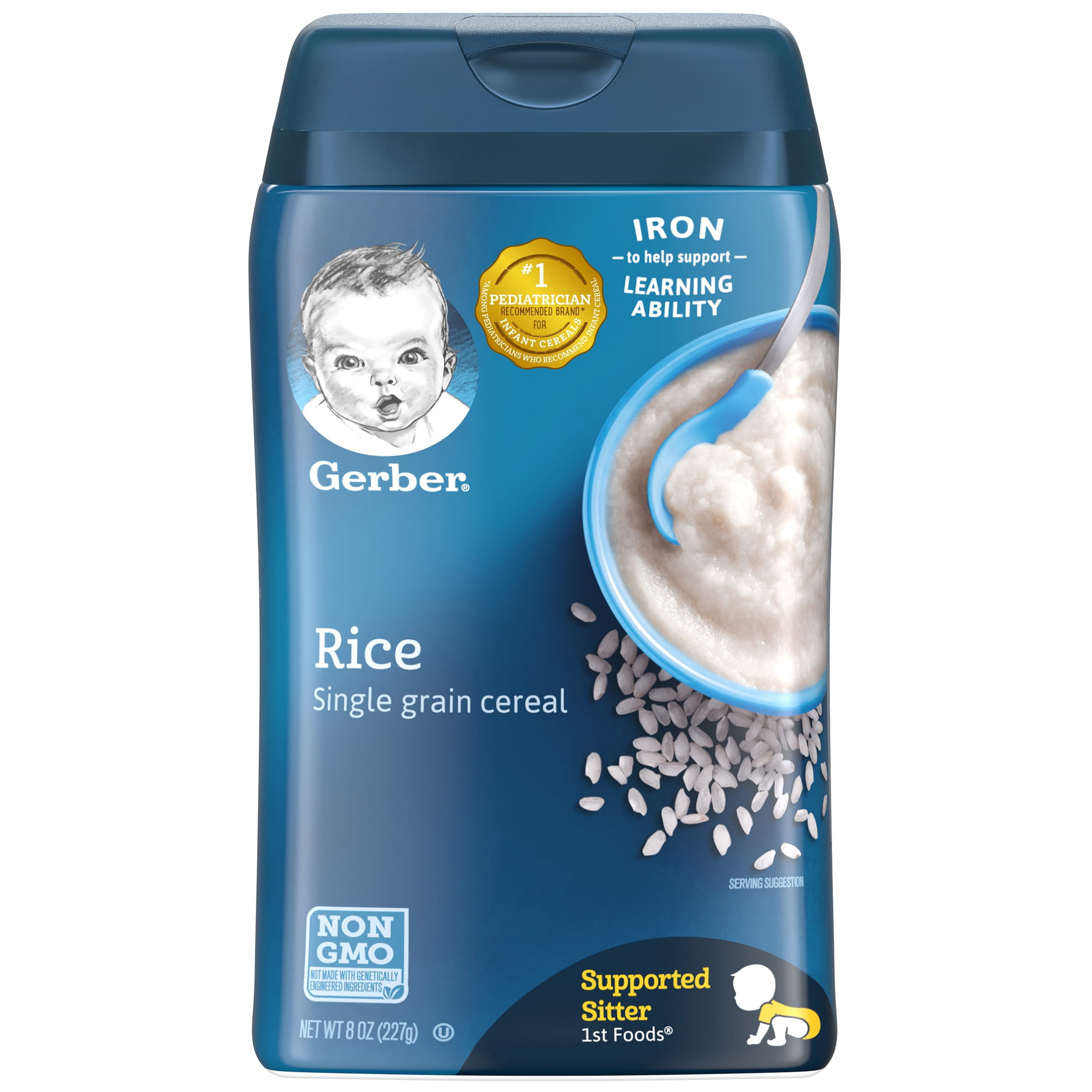 Gerber 1st Foods Single Grain Rice Baby Cereal 8 Oz Walmart