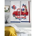 4th of July Sheer Curtains for Living Room Bedroom Red Truck Balloon ...