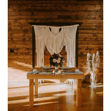 Bohemian Macrame Wedding Backdrop Decor Boho Chic Macrame Wall Hanging ...