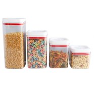 Home Basics 4 Piece Stainless Steel Canister Set - Walmart.com