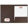 JAM Paper Linen Two Pocket Folders, Chocolate Brown, 50/Pack - Walmart.com
